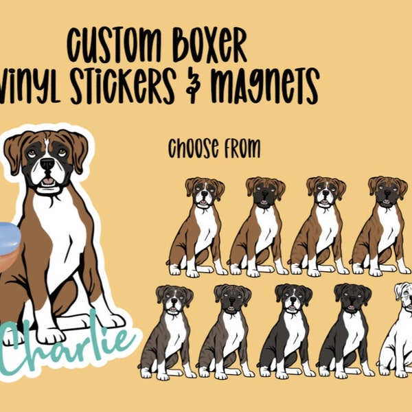 Boxer Sticker - Etsy