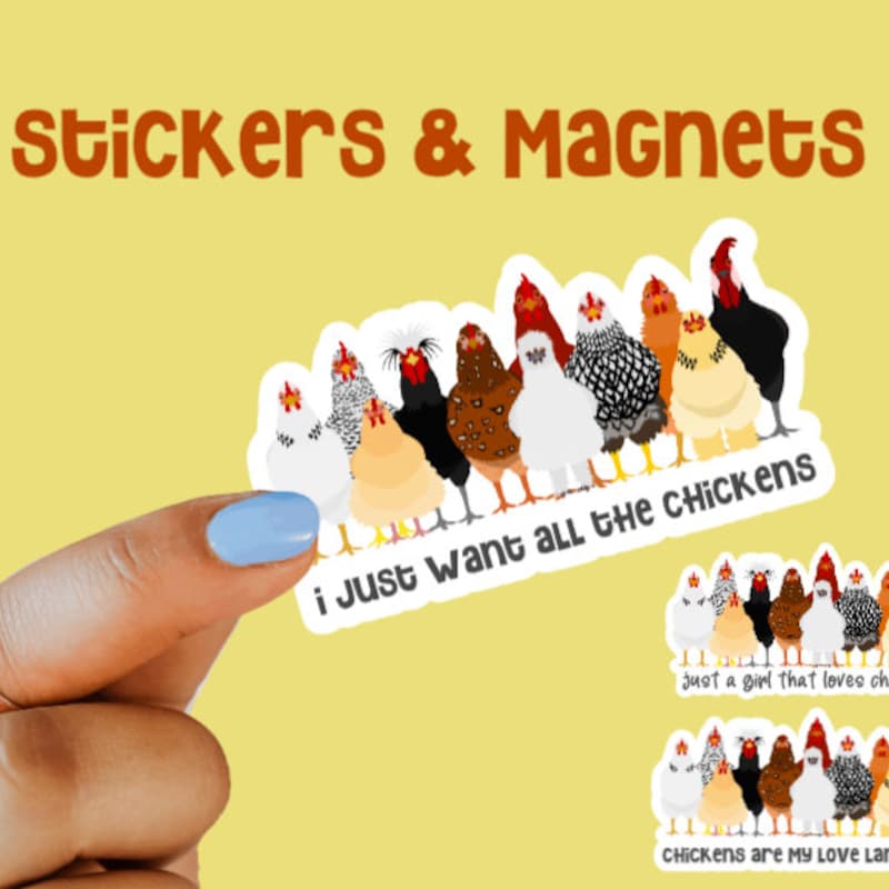 Chicken Stickers - Etsy