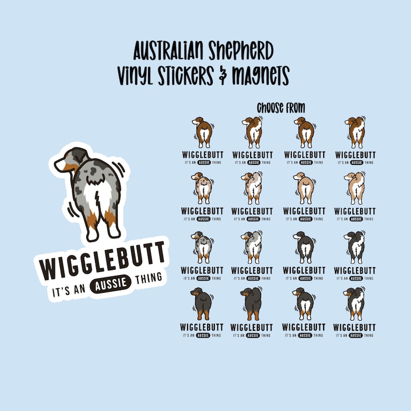 Aussie Red Merle Sticker - Etsy