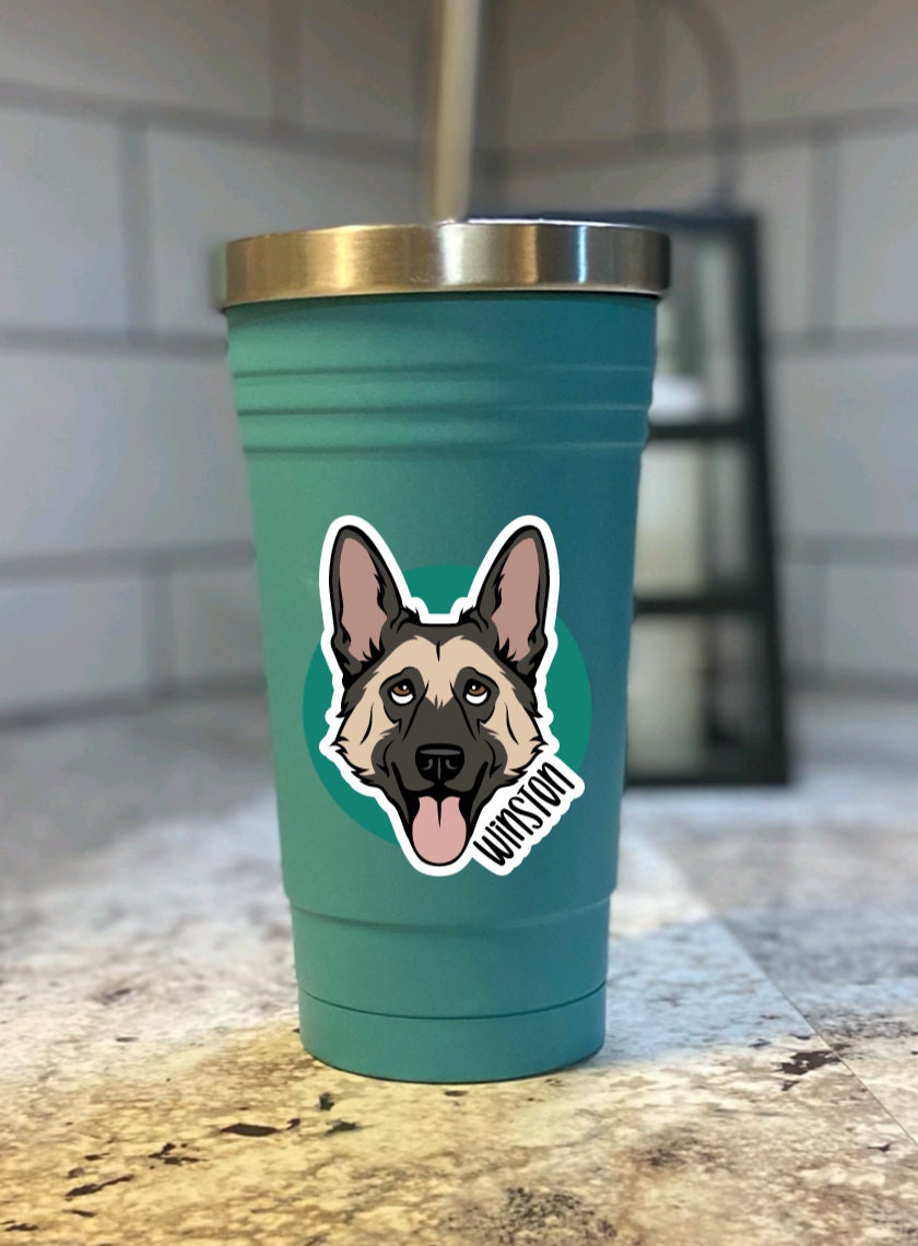 Custom German Shepherd Vinyl Stickers & Magnets, Gift for German ...