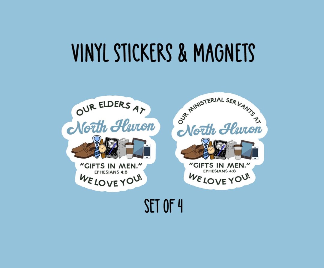 Custom Congregation Elder and Ministerial Servant Vinyl Stickers ...