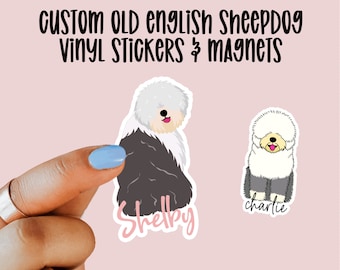 Old English Sheepdog Sticker - Etsy