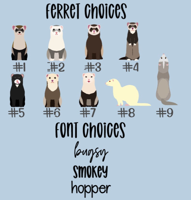 Custom Ferret Stickers and Magnets, Water Bottle Stickers, Laptop ...
