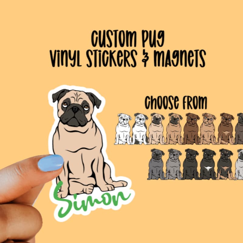 Pug Sticker - Etsy