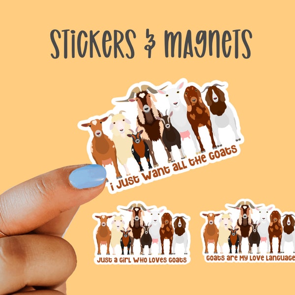 Goat Water Bottle Stickers - Etsy