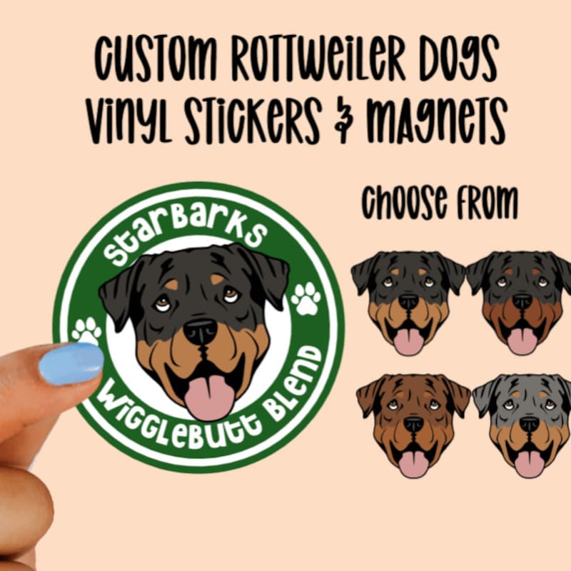 Rottweiler Stickers - Etsy