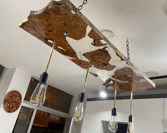 Live Edge Wood Pendant Light - Etsy