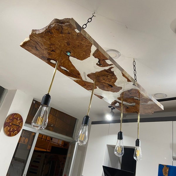 Live Edge Wood Chandelier - Etsy