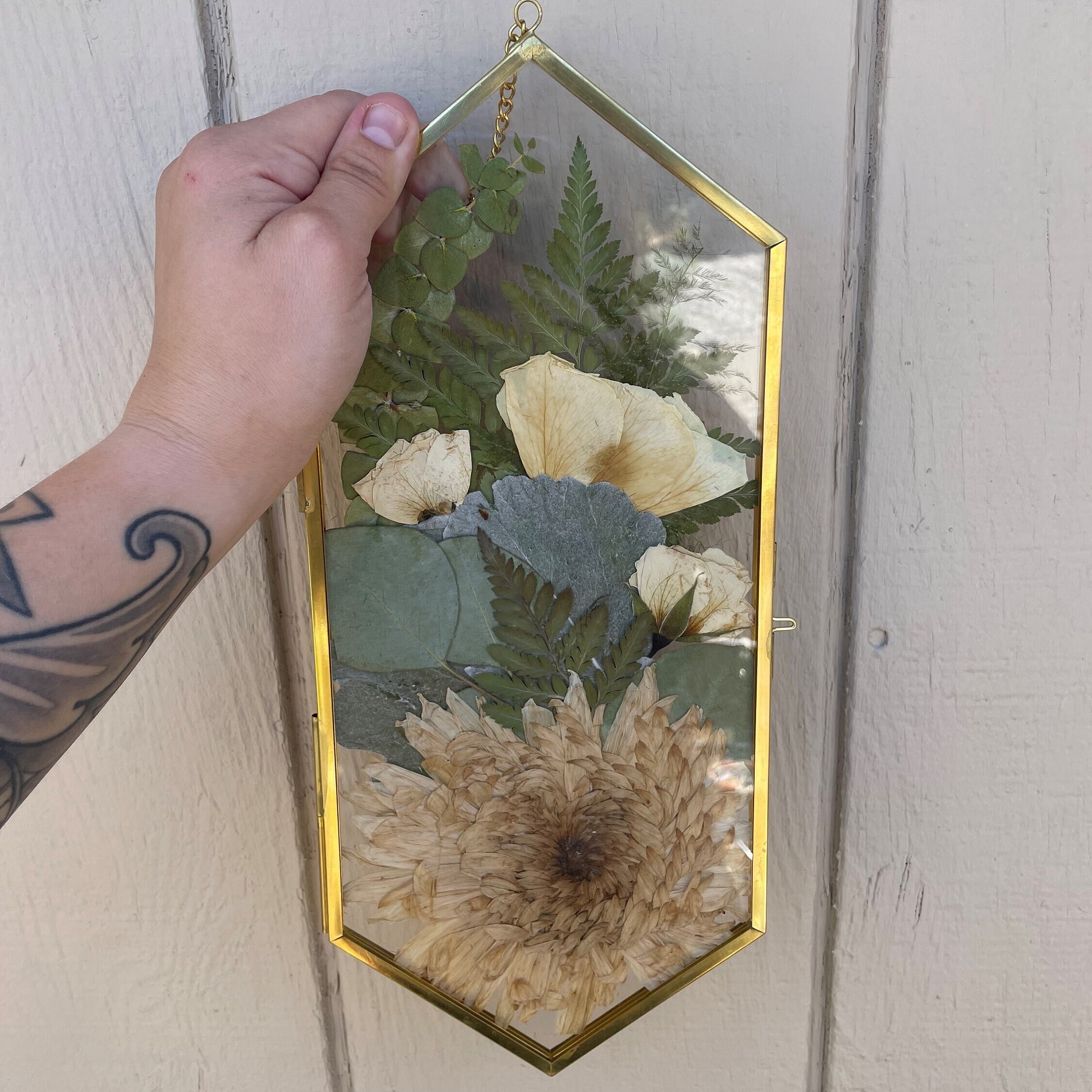 Pressed Flower Glass Frame - Etsy