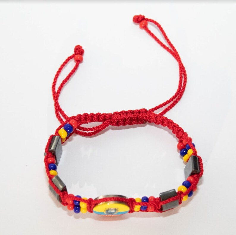 Beaded Bracelet Ecuadorian Flag - Etsy