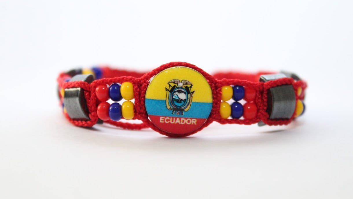 Beaded Bracelet Ecuadorian Flag - Etsy