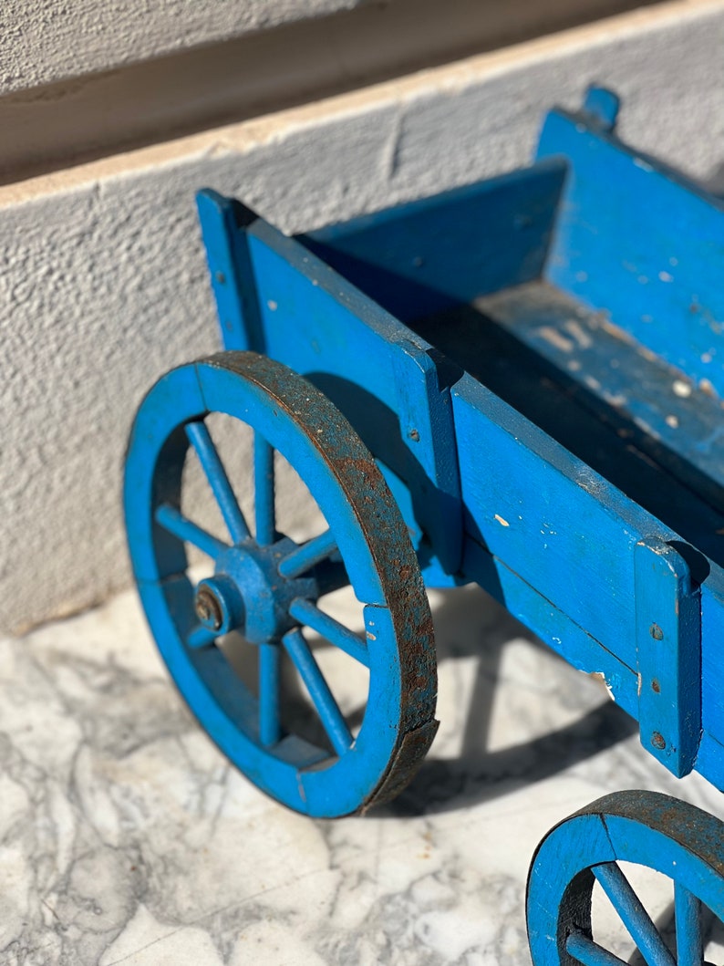 Antique Cart Wooden Handcart Toy Vintage 1950 - Etsy