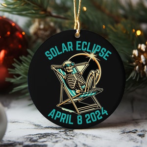 Solar Eclipse Ornament 2024, 2024 Total Solar Eclipse Ornament, Solar ...