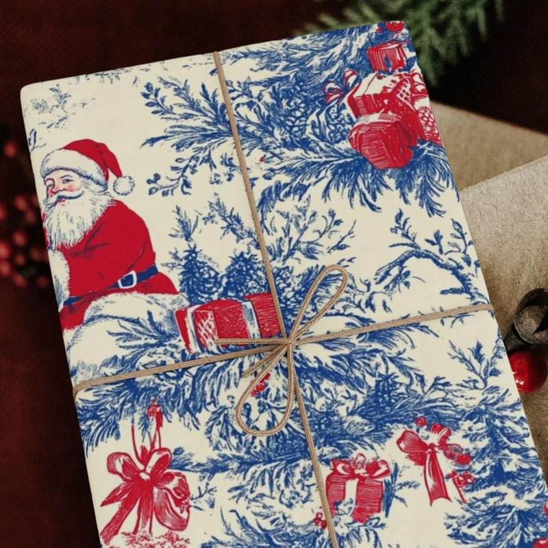 Red Toile Paper - Etsy