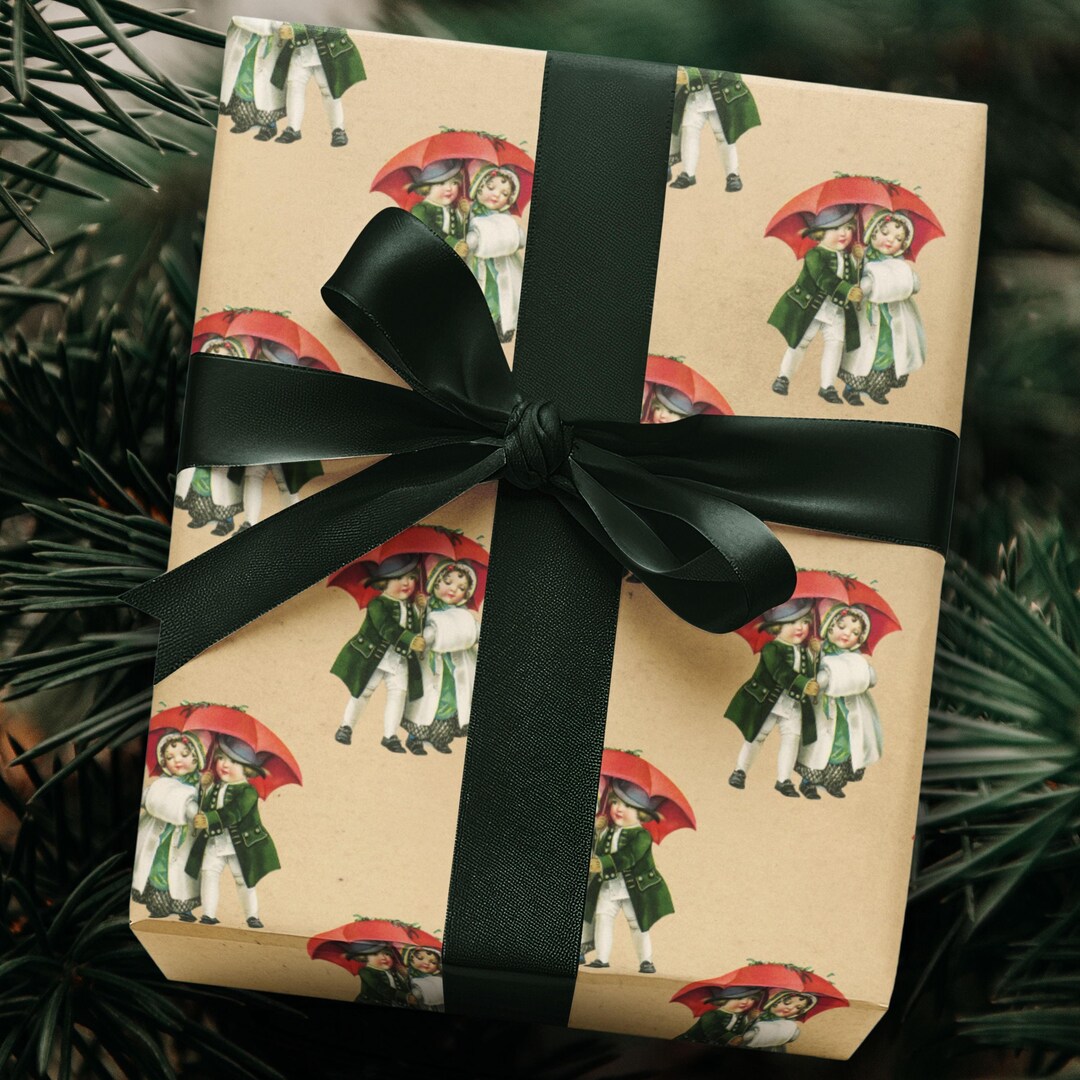 Vintage Victorian Era 1800s Illustration Wrapping Paper, Victorian ...