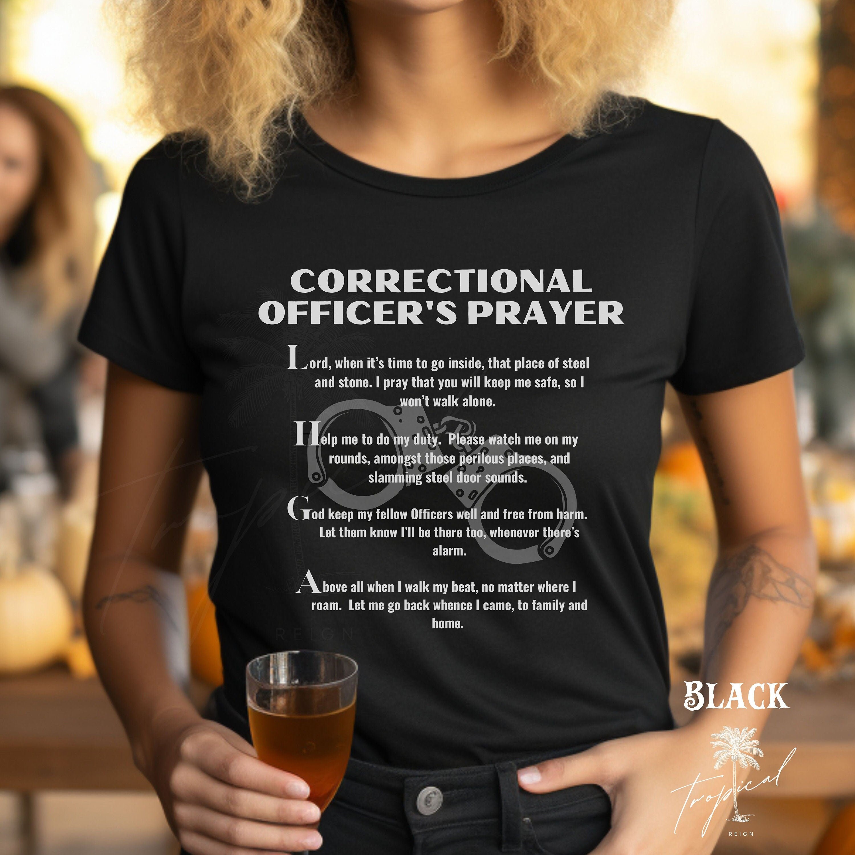 Corrections Officer Prayer T-shirt, Correctional Officer Shirts ...