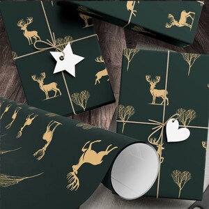 Deer Valentines Gift Wrapping Paper, Deer Hunter Gift Wrap, Buck Hunter ...