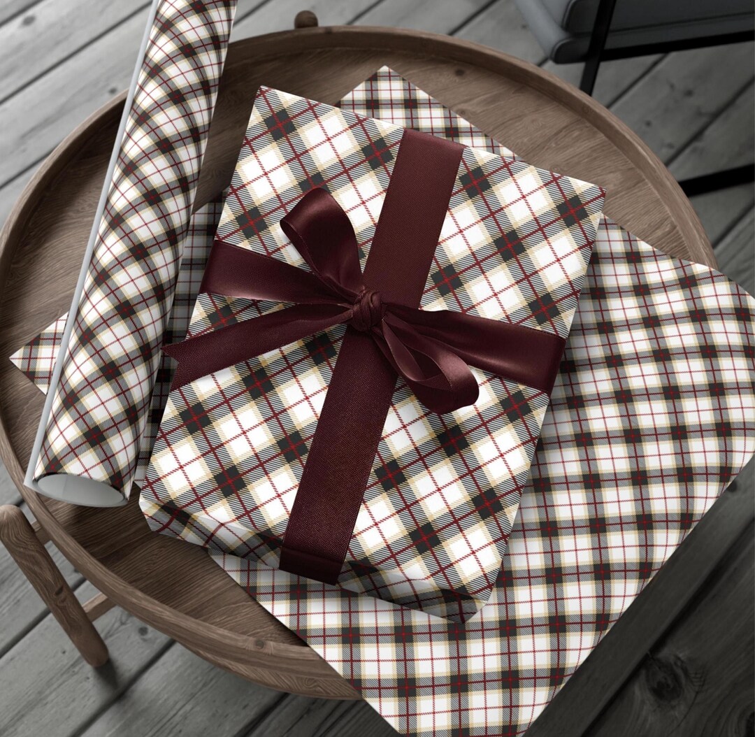Argyle Pattern Gift Wrapping, Anniversary Gift Wrap, Classic Gift ...