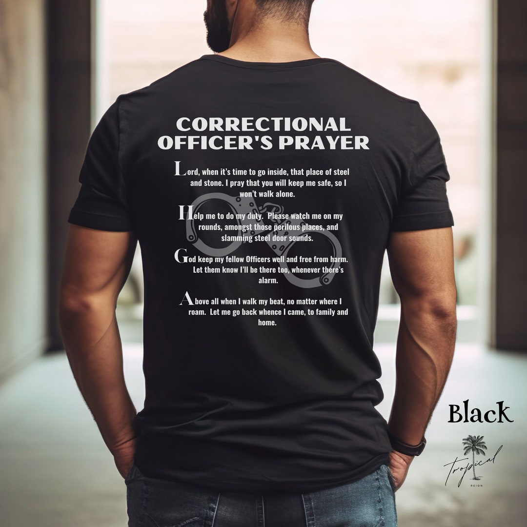 Corrections Officer Prayer T-shirt, Correctional Officer Shirts ...