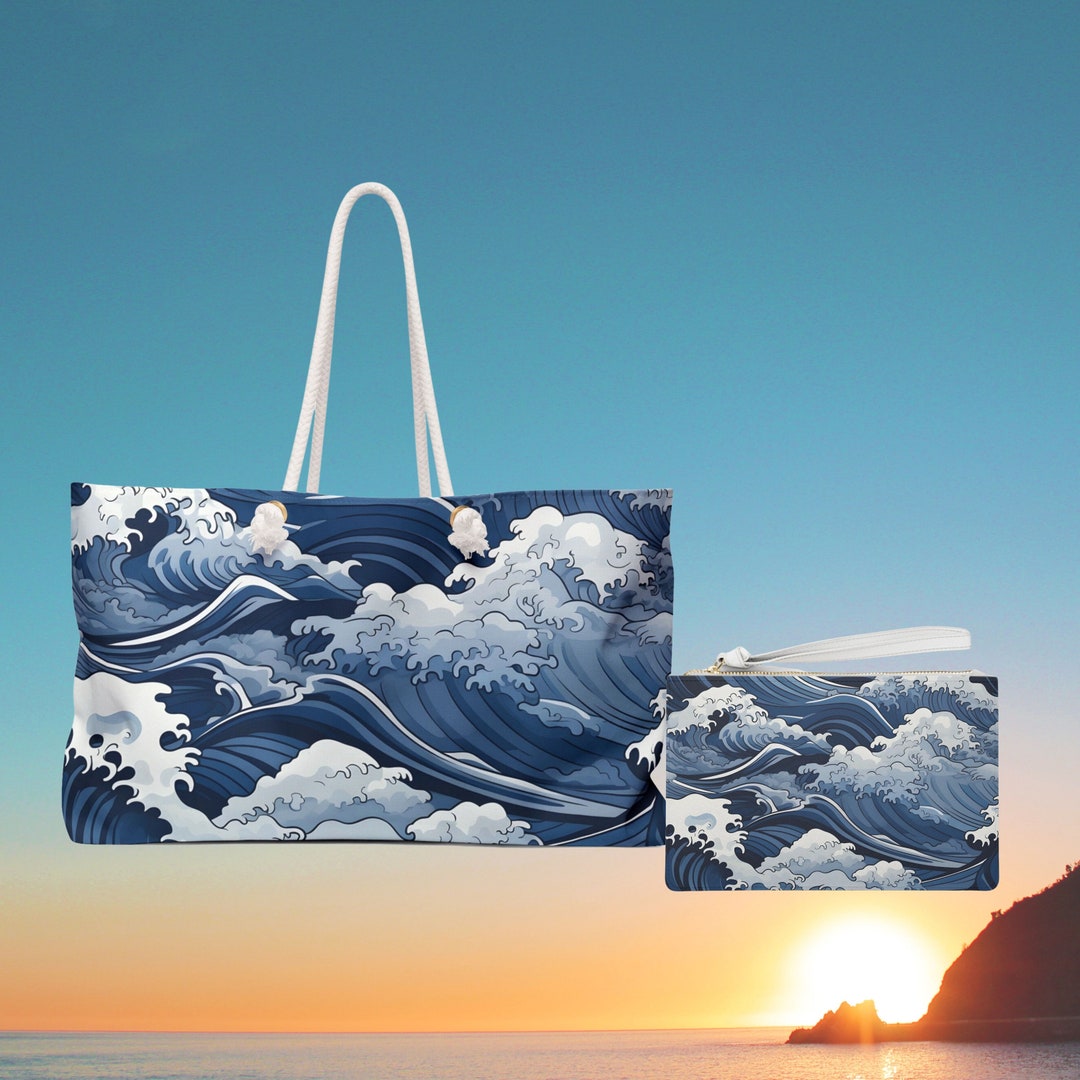 Japanese Art Wave Tote Bag, clutch Sold Seperately the Great Wave ...