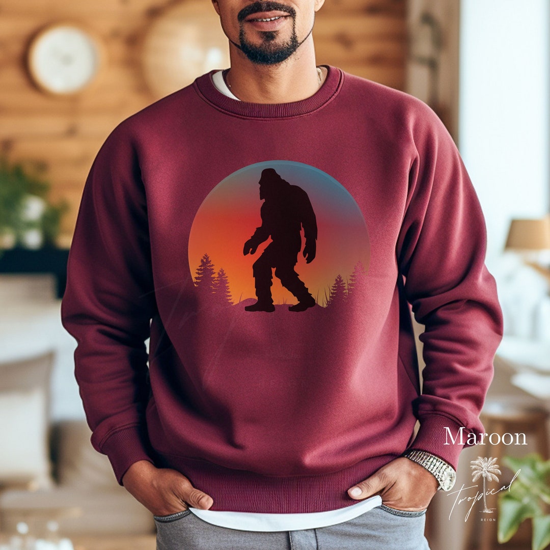 Bigfoot Sweatshirt: Sasquatch Evergreen Forest Camping Gift - Etsy