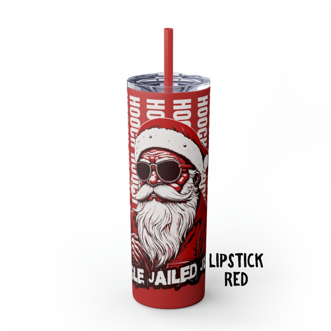 Christmas Corrections Officer Skinny Tumbler With Straw, Jingle Jailed ...
