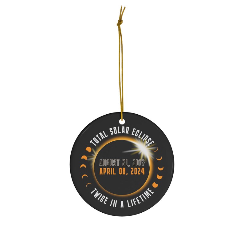 Solar Eclipse Ornament 2024, 2024 Total Solar Eclipse Ornament, Solar ...