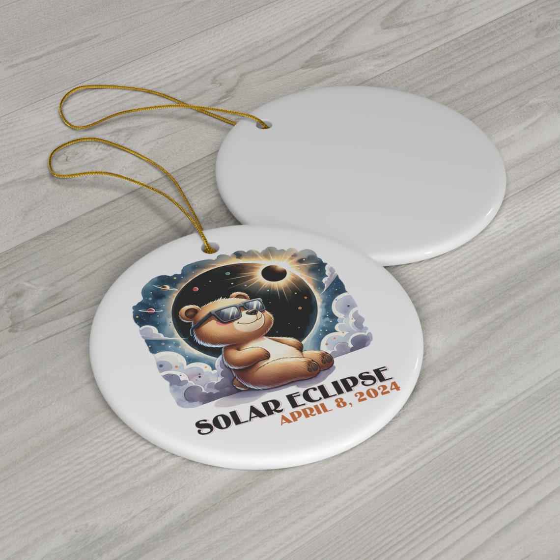 Solar Eclipse Ornament 2024, 2024 Total Solar Eclipse Ornament, Solar ...