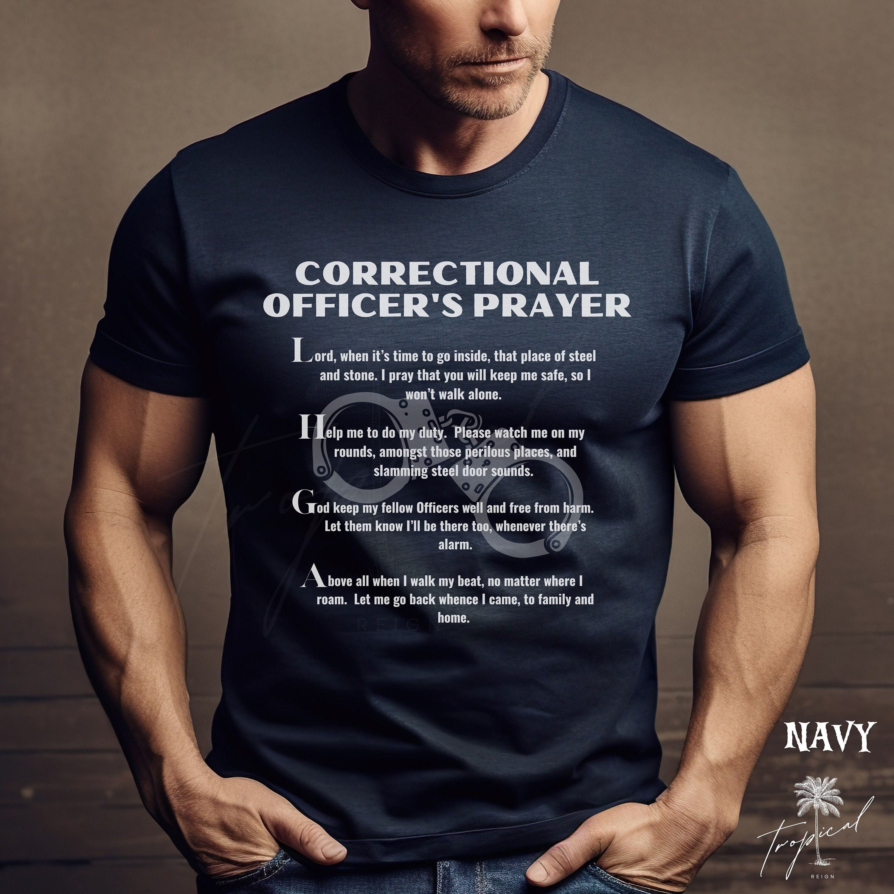Corrections Officer Prayer T-shirt, Correctional Officer Shirts ...