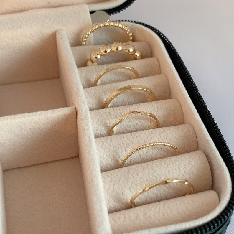 7pcs Minimal Gold Stackable Rings Stackable Delicate Ring - Etsy