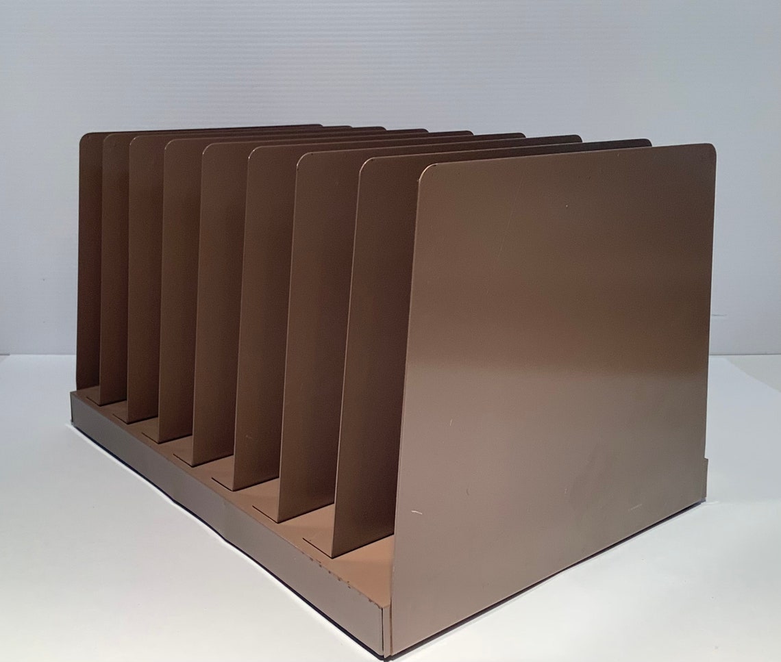 Vintage Beige Metal File Organizer - Etsy