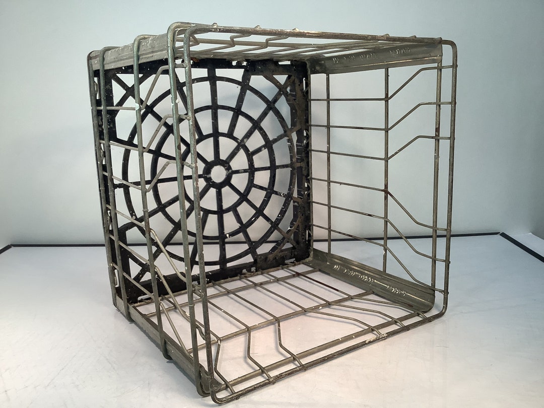 Vintage Detroit Metal Milk Crate - Etsy