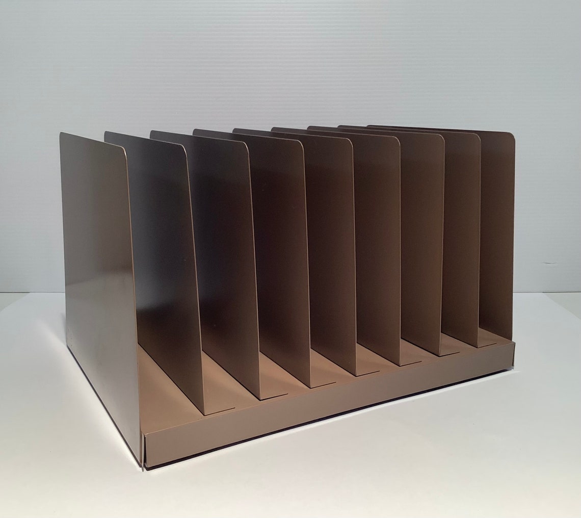 Vintage Beige Metal File Organizer - Etsy