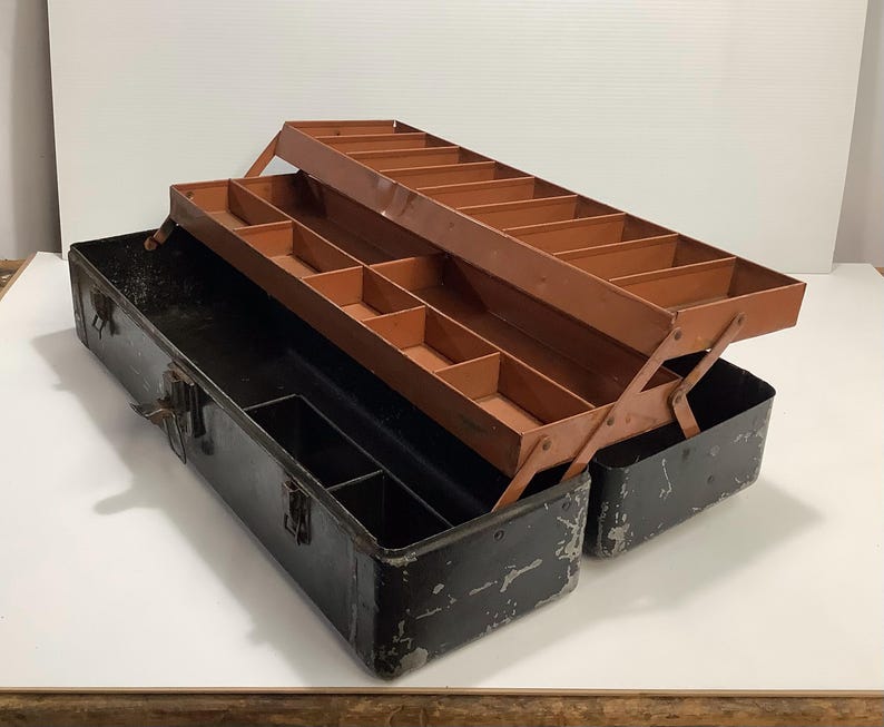 Pre-wwii Vintage Black Toolbox - Etsy