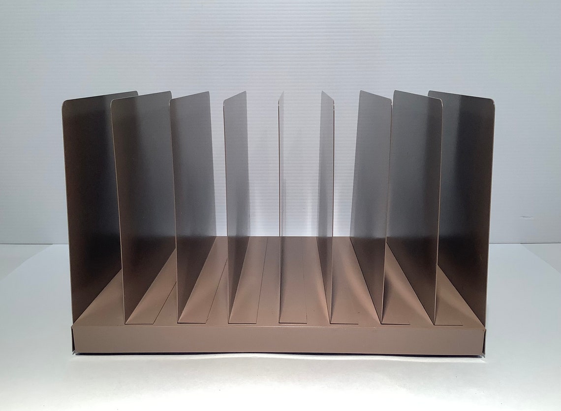 Vintage Beige Metal File Organizer - Etsy