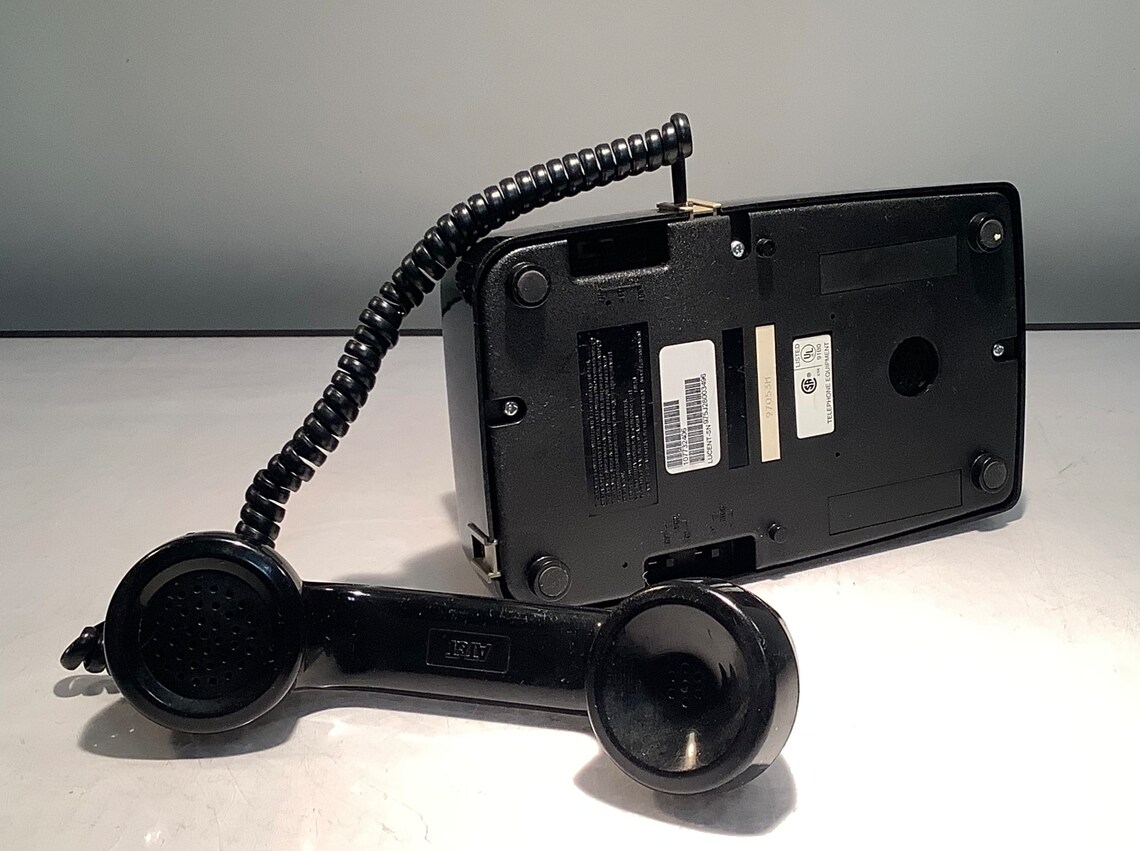 Old School Black Push Button Phone - Etsy
