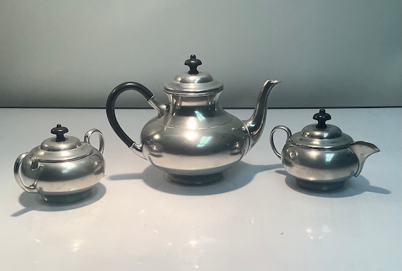 Vintage Metawa Holland Pewter Tea Set - Etsy