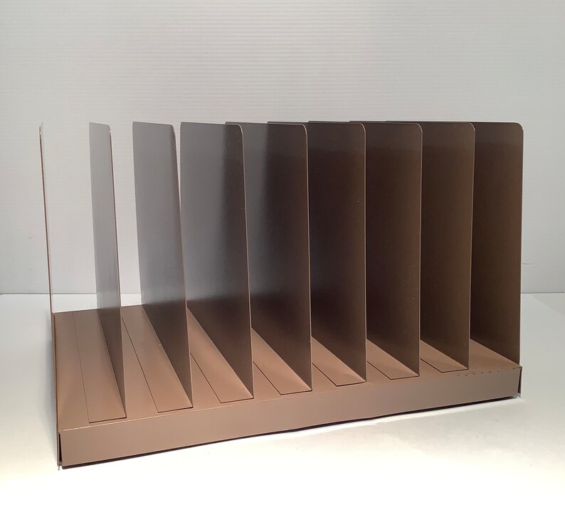 Vintage Beige Metal File Organizer - Etsy