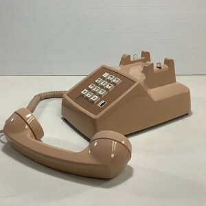 Vintage Pink Beige Push Button Phone - Etsy
