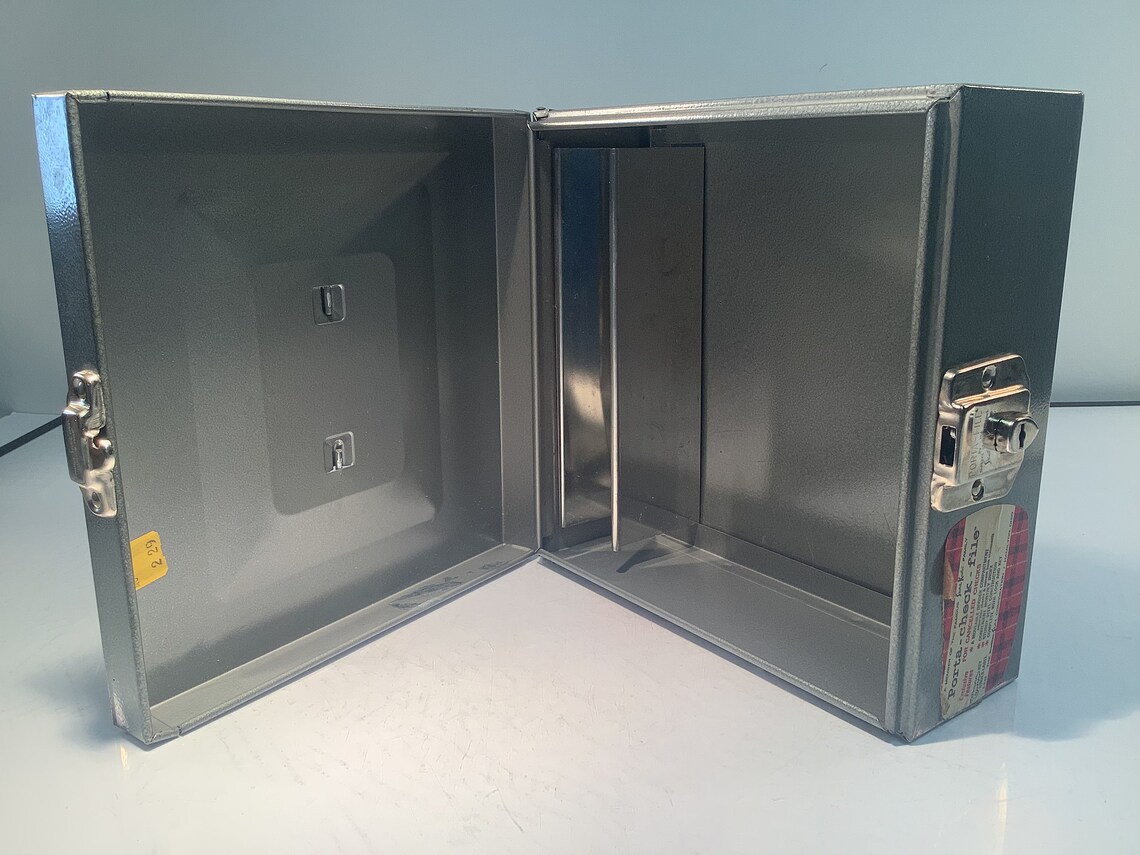 Retro Porta-check Metal File Box - Etsy