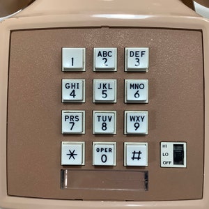 Vintage Pink Beige Push Button Phone - Etsy