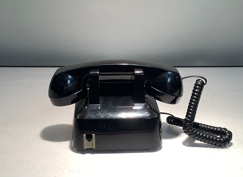 Old School Black Push Button Phone - Etsy
