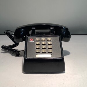 Old School Black Push Button Phone - Etsy