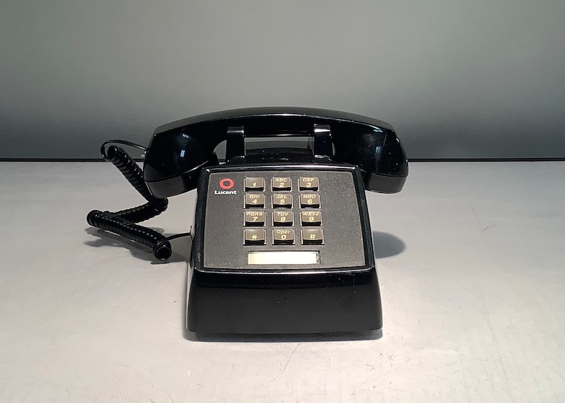 Old School Black Push Button Phone - Etsy