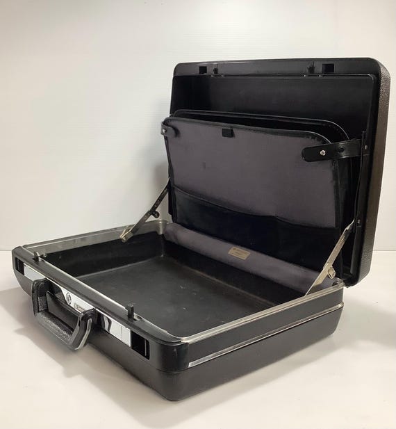 Durable Vintage Black Samsonite Briefcase - Gem