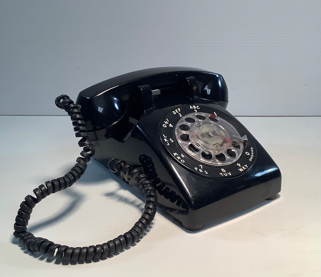 Basic Black Vintage Rotary Phone - Etsy