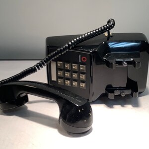 Old School Black Push Button Phone - Etsy