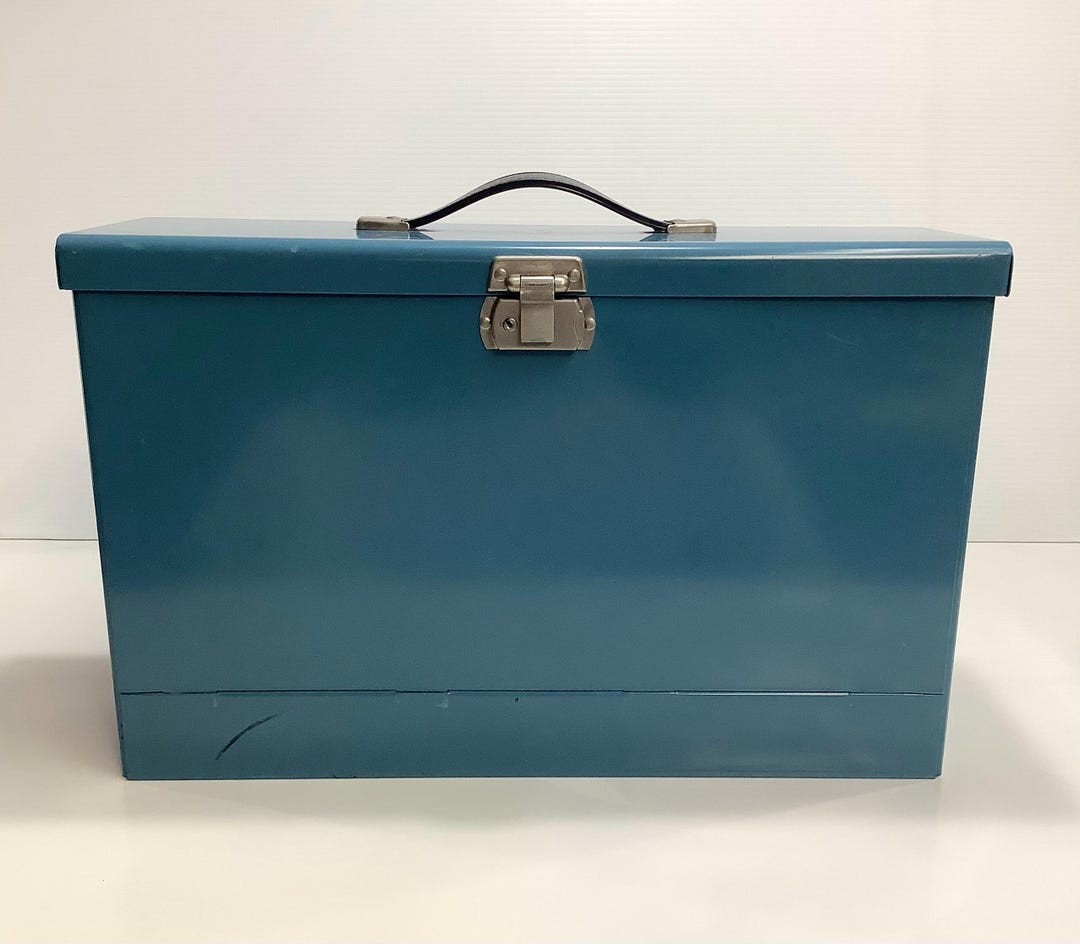 Sapphire Blue Expandable Metal File Box - Etsy