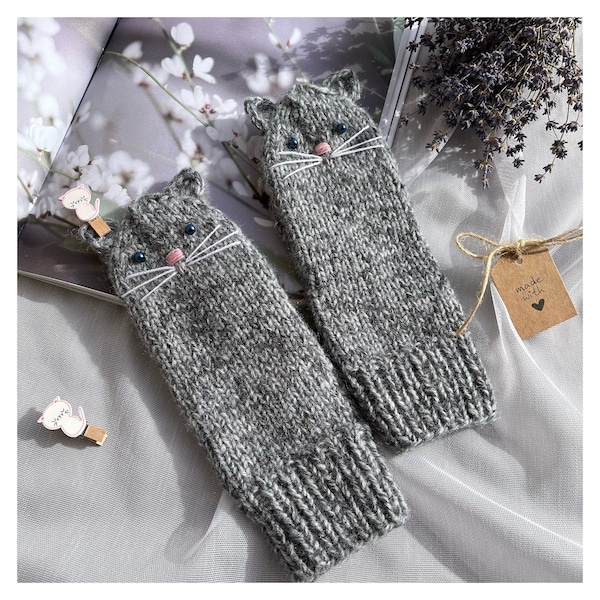 Kitten Mittens - Etsy