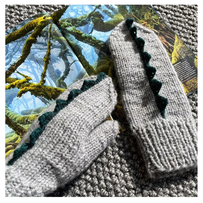 Dinosaur Mittens - Etsy